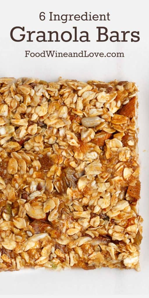 6 Ingredient Granola Bars - Food Wine and Love