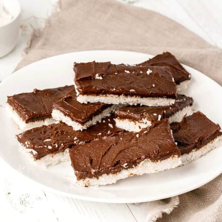 No Bake Vegan Coconut Bars - Food Wine and Love