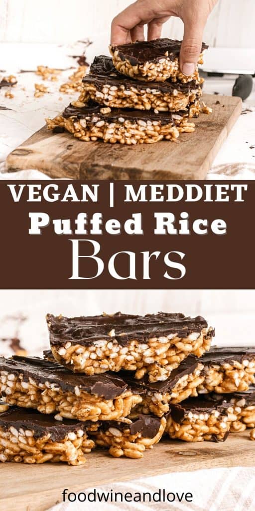 Vegan Puffed Rice Snack Bars - Food Wine and Love