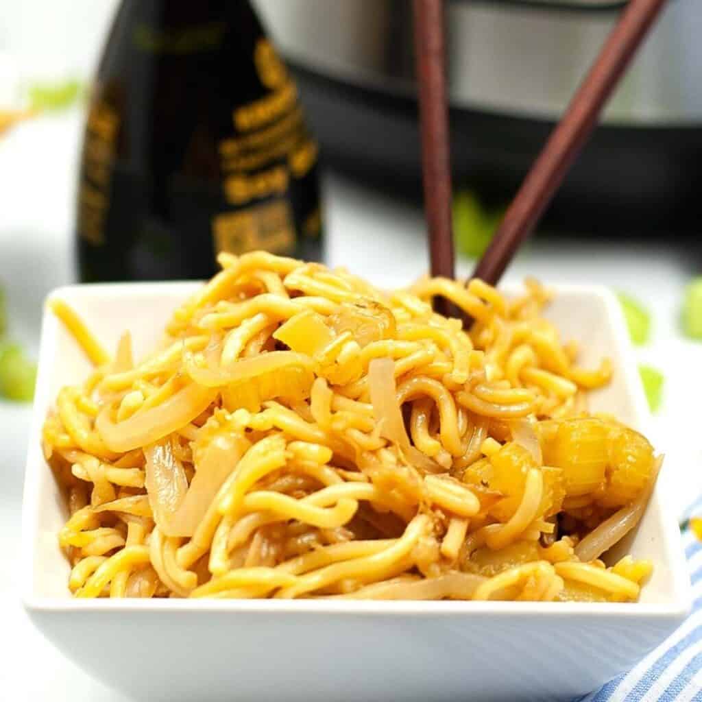 Vegan Instant Pot Chow Mein - Food Wine and Love
