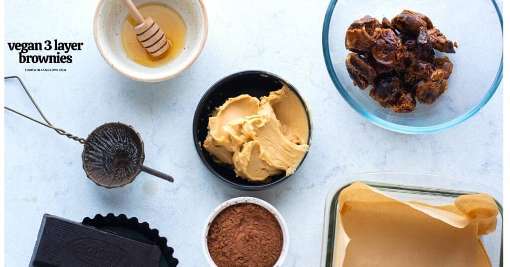 Vegan 3 Layer Brownies - Food Wine and Love
