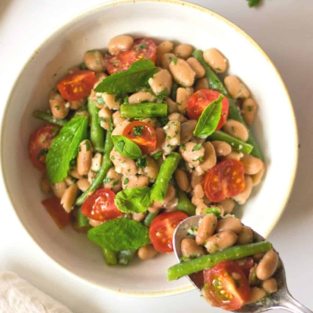 Mediterranean Diet Two Bean Salad - Food Wine and Love