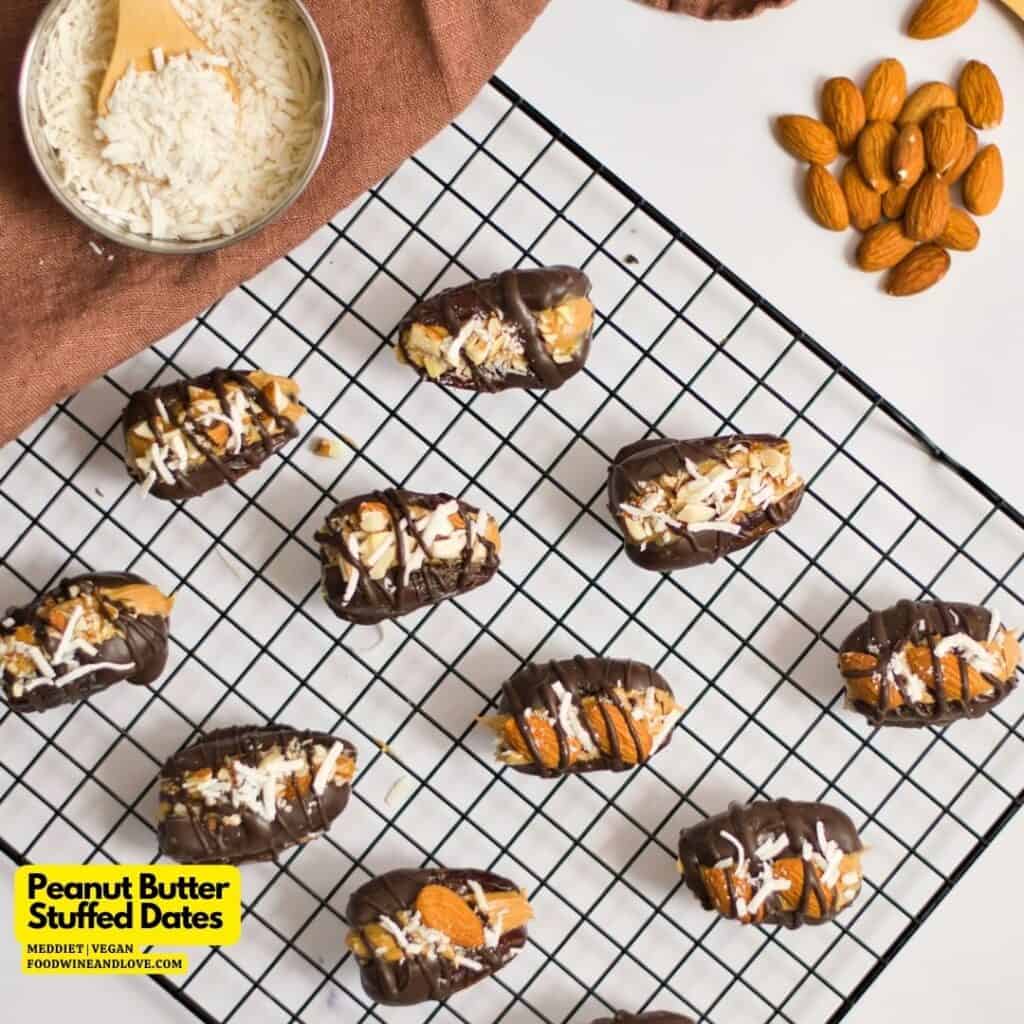 Peanut Butter Stuffed Dates - Food Wine and Love