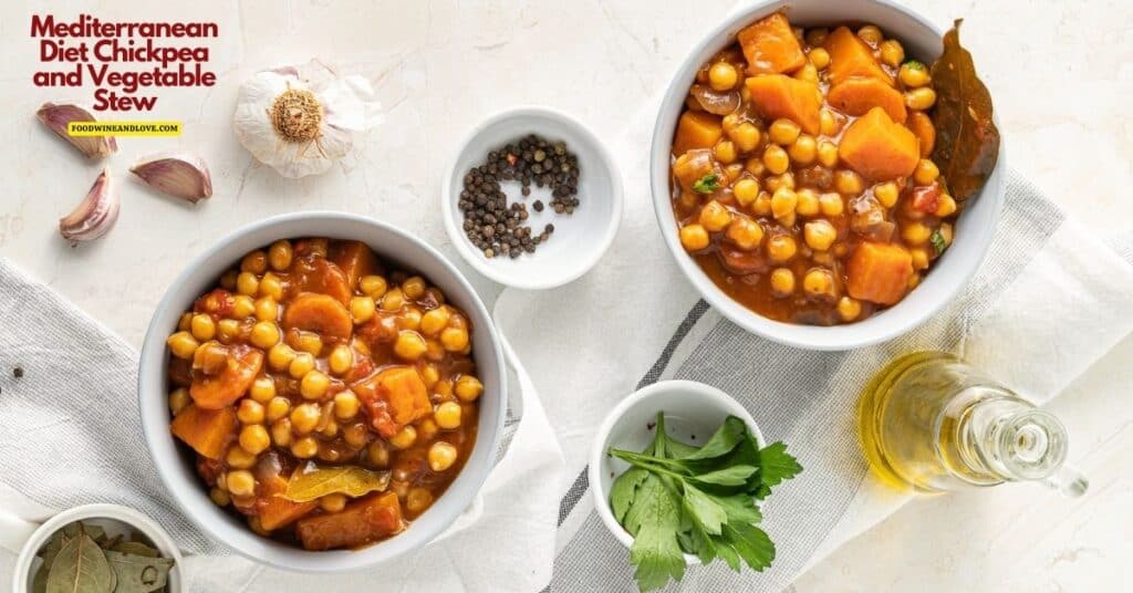 Mediterranean Diet Chickpea and Vegetable Stew - Food Wine and Love