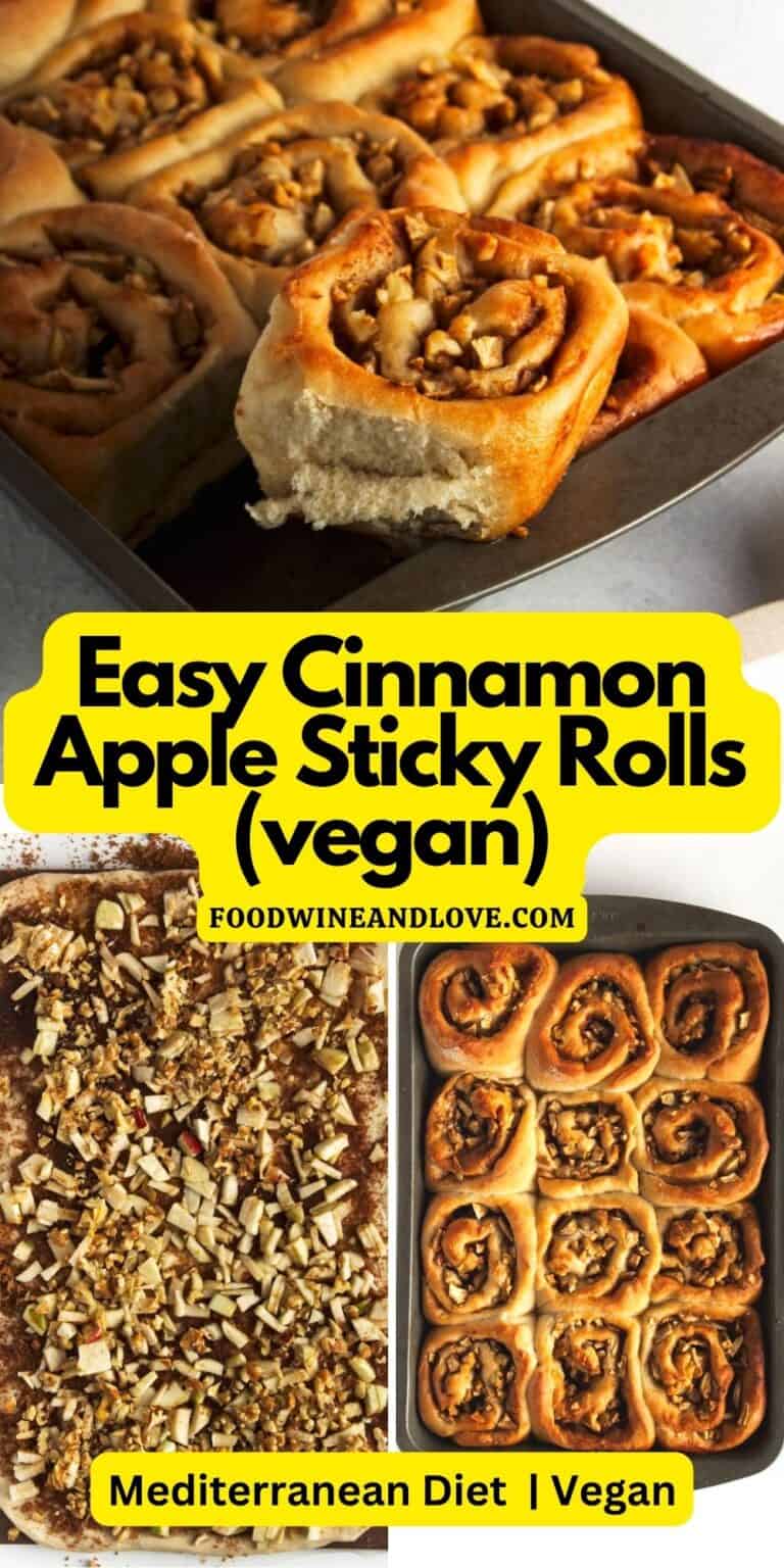 Amazing Cinnamon Apple Sticky Rolls (vegan) - Food Wine and Love