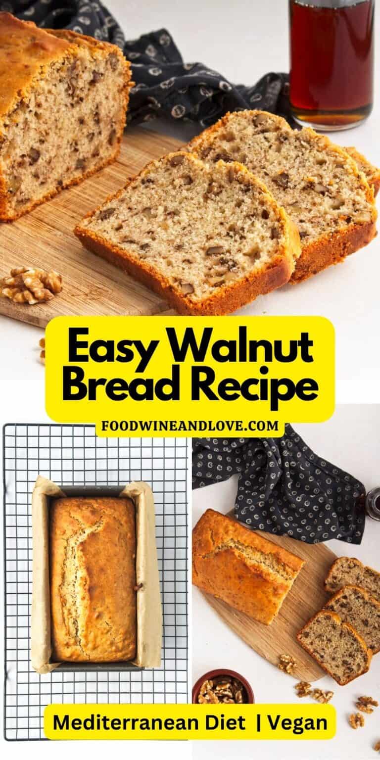 Easy Walnut Bread Recipe Vegan | MedDiet - Food Wine and Love