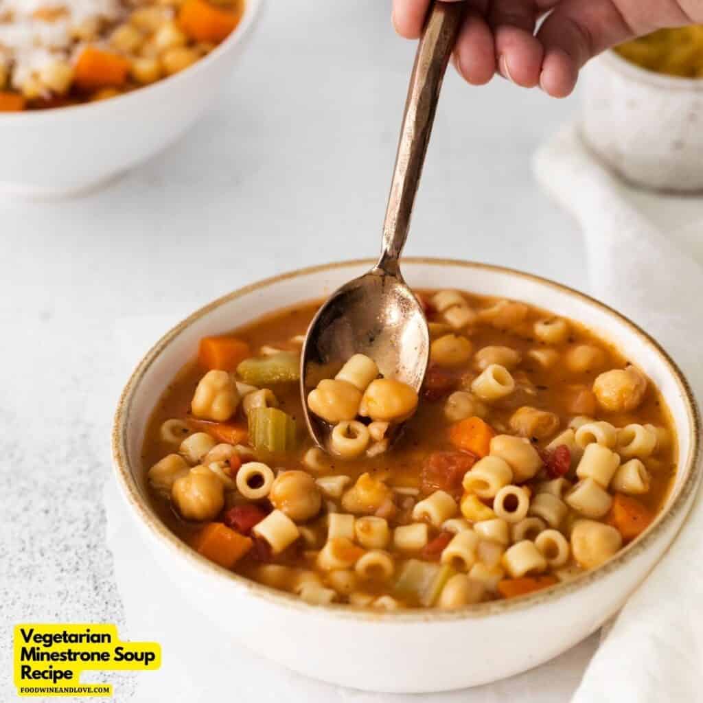 Vegetarian Minestrone Soup Recipe - Food Wine and Love