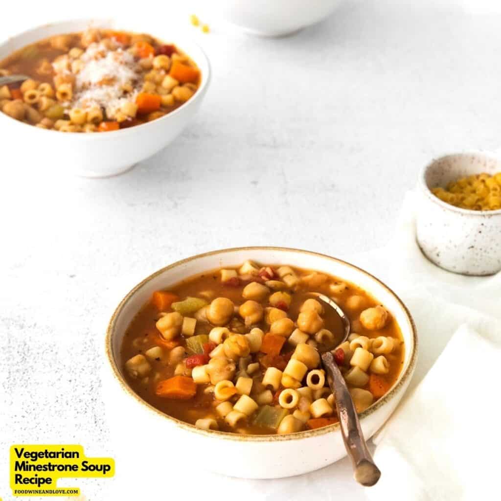 Vegetarian Minestrone Soup Recipe - Food Wine and Love