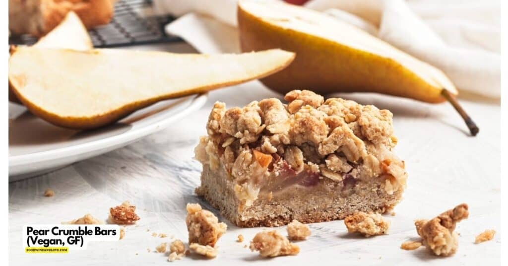 Easy Pear Crumble Bars Recipe - Food Wine and Love
