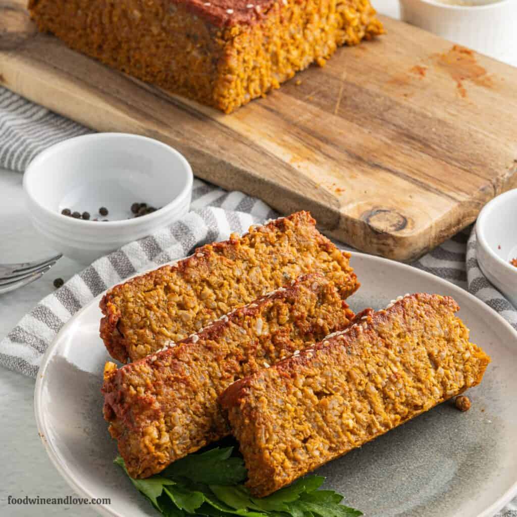 Vegan Meatloaf Made With Rice - Food Wine and Love