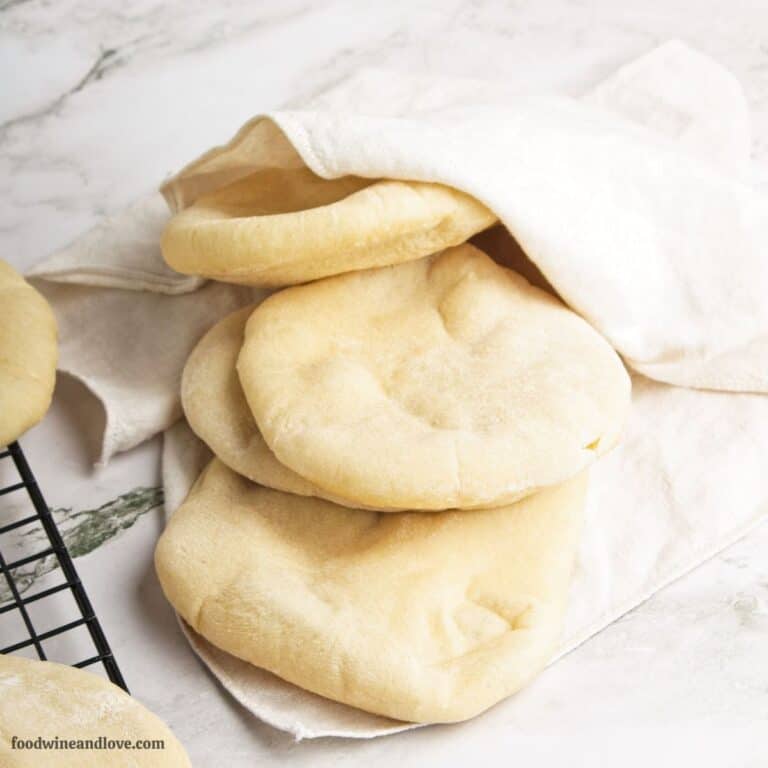 Homemade Mini Pita Bread Recipe - Food Wine and Love