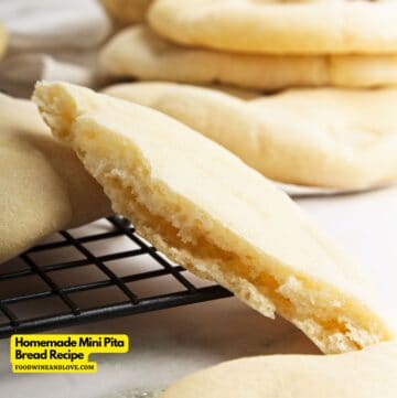 Homemade Mini Pita Bread Recipe - Food Wine and Love