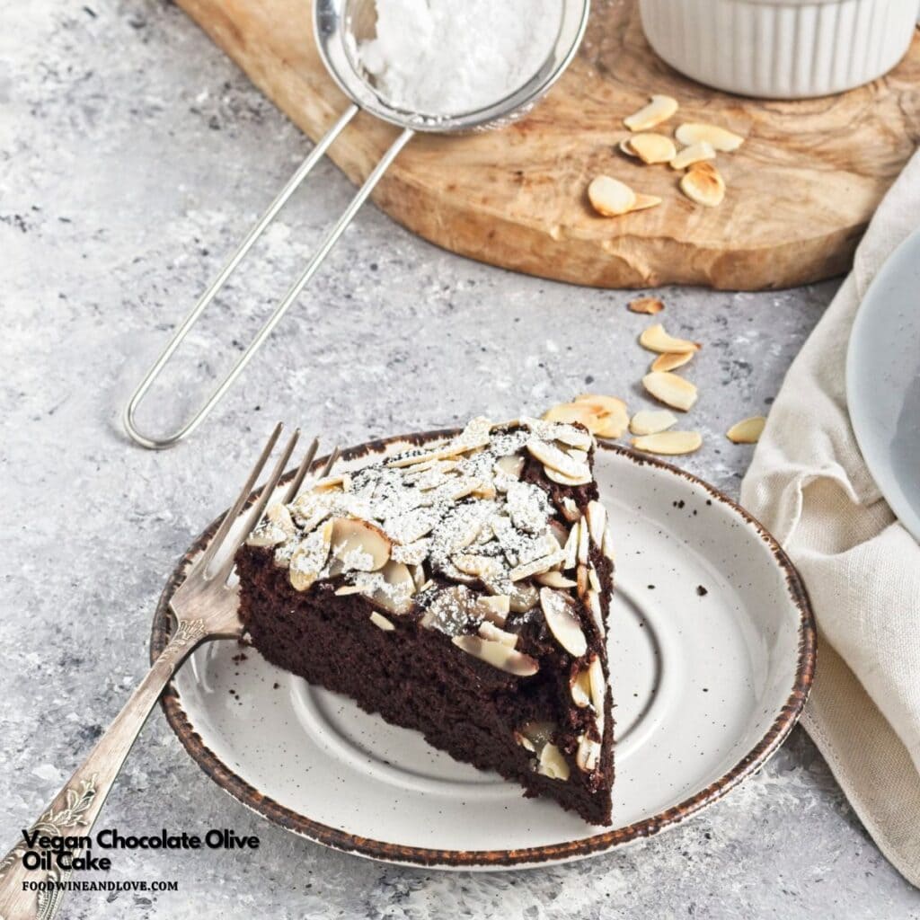 Vegan Chocolate Olive Oil Cake - Food Wine and Love