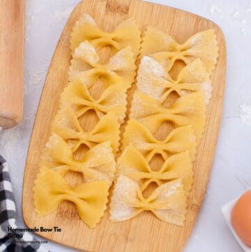 Homemade Bow Tie Pasta (farfalle) - Food Wine and Love