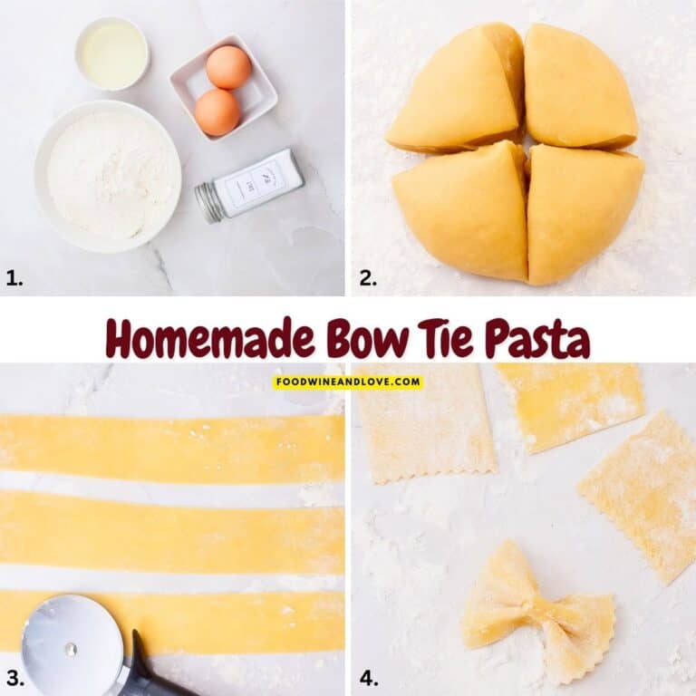 Homemade Bow Tie Pasta (farfalle) - Food Wine and Love