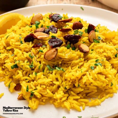 Mediterranean Style Yellow Rice - Food Wine and Love